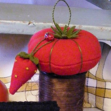 Grandma's Tomato Pin Cushion - Hand Embroidery Pattern - Download