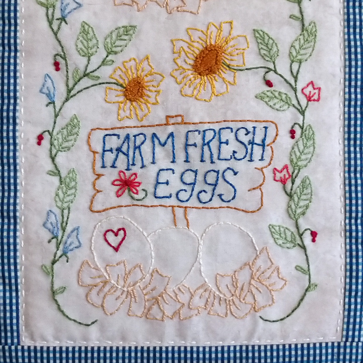 Farm Fresh Eggs - Hand Embroidery Pattern - Download