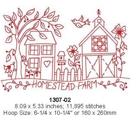 Homestead Farm - Machine Embroidery Pattern - Download