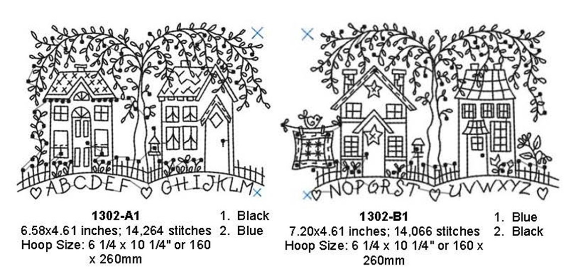 Neighborhood ABC - Machine Embroidery Pattern - Shipped