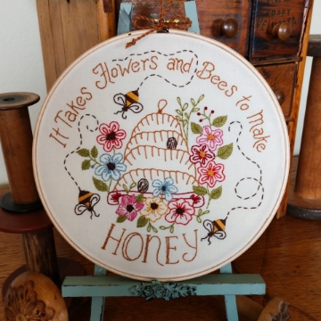 The Hummm of Bees - Machine Embroidery Pattern - Download