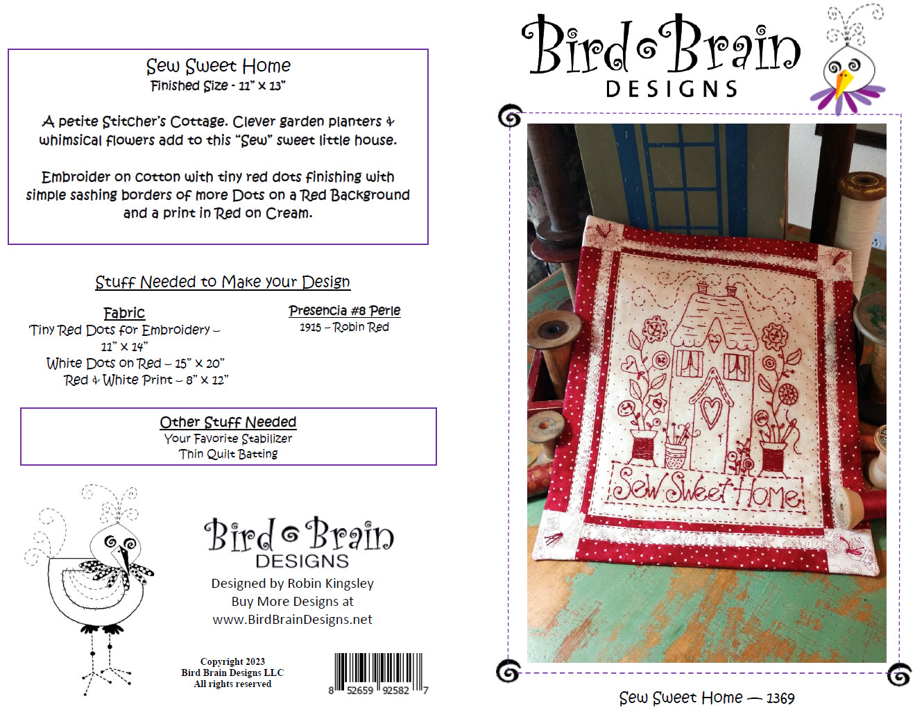 Sew Sweet Home - Hand Embroidery Pattern - Download