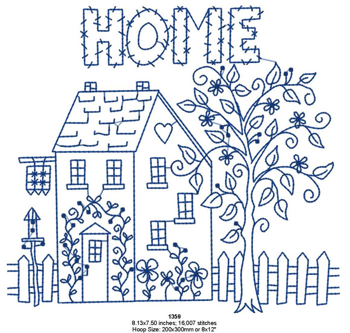 Celebrate Home - Machine Embroidery Pattern - Download