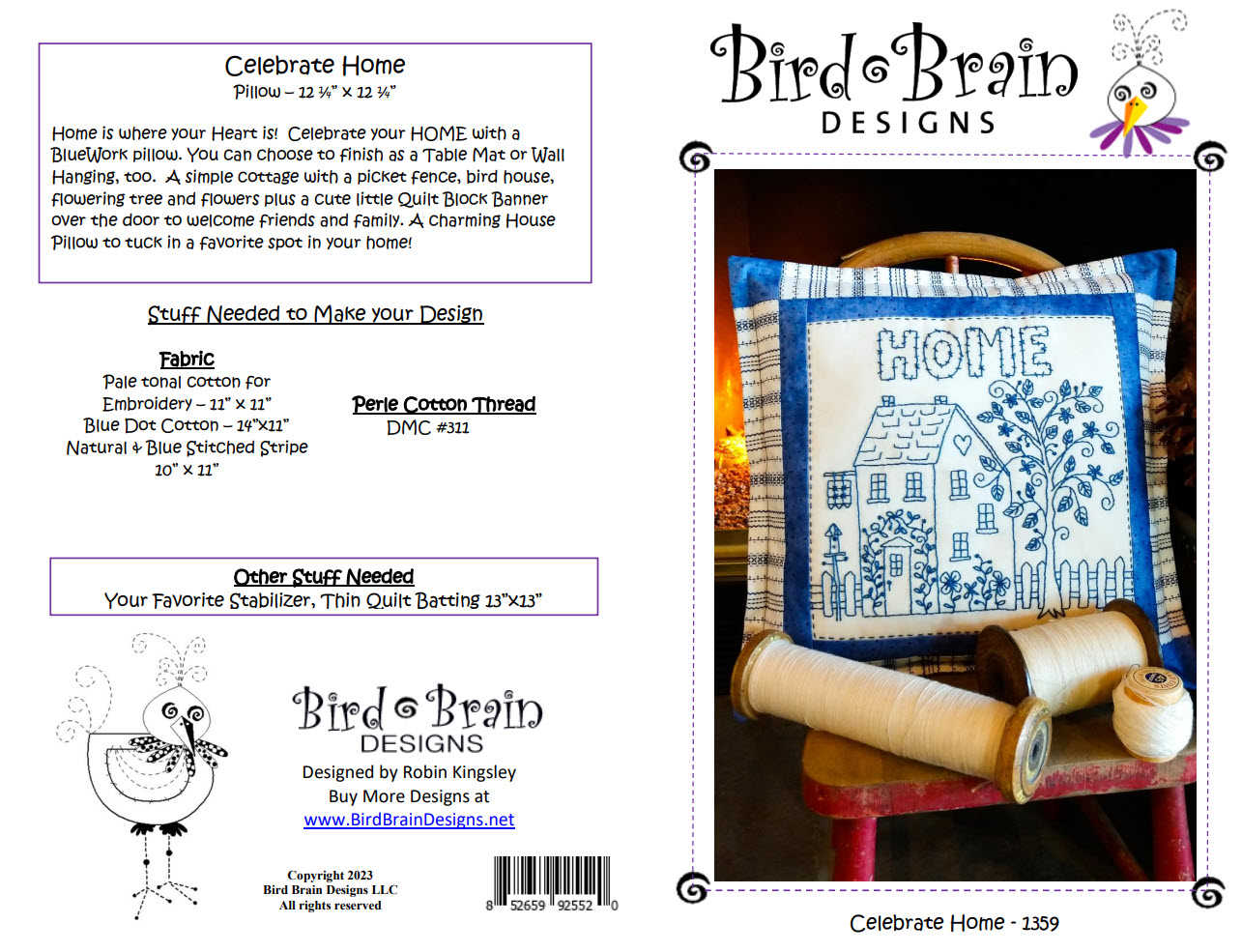 Celebrate Home - Hand Embroidery Pattern - Download