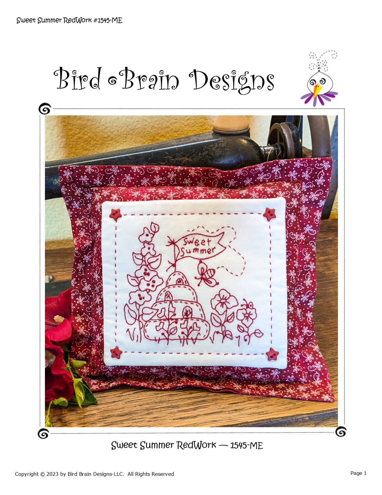 Sweet Summer - Machine Embroidery Pattern - Download