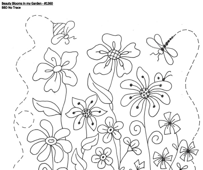 Beauty Blooms in my Garden - Hand Embroidery Pattern - Download