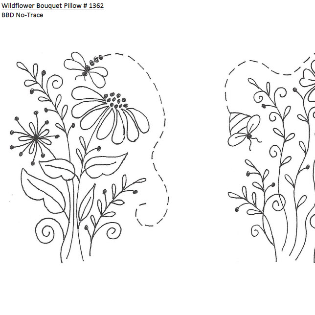 Wildflower Bouquet Pillow - Hand Embroidery Pattern - Download