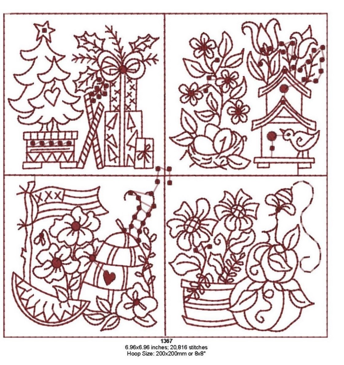 A Change of Seasons - Machine Embroidery Pattern - Download