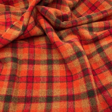 100% Pre Felted Wool in a Bold Check of Shades of Pink and Grey.