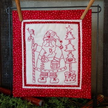 Santa Portrait Trio - Hand Embroidery Pattern - Shipped
