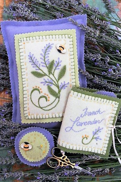 French Lavender Pin Cushion - Wool Applique Pattern