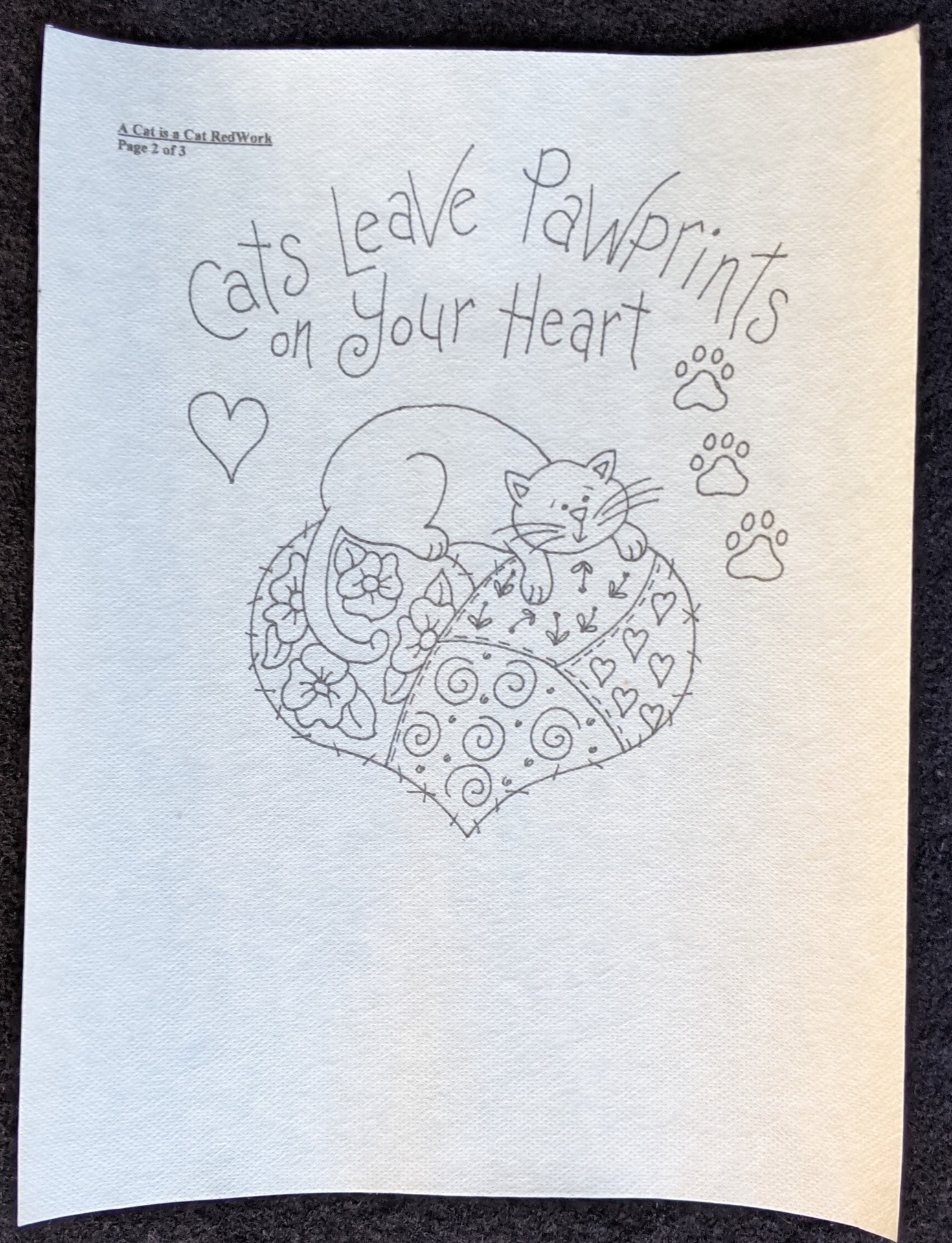 A Cat is a Cat - Hand Embroidery Pattern - Download