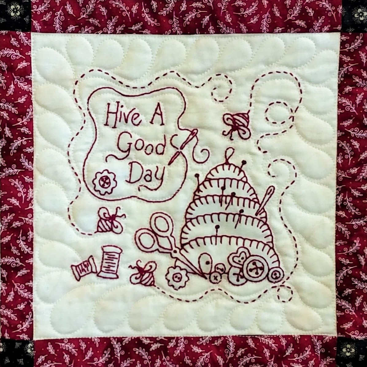 Stitchin' Wisdom Quilt - Hand Embroidery Pattern - Download