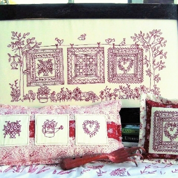 Unique and Creative RedWork Designs, RedWork Patterns and Embroidery Kits