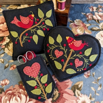 Wool Applique Designs, Patterns and Kits for Penny Rugs