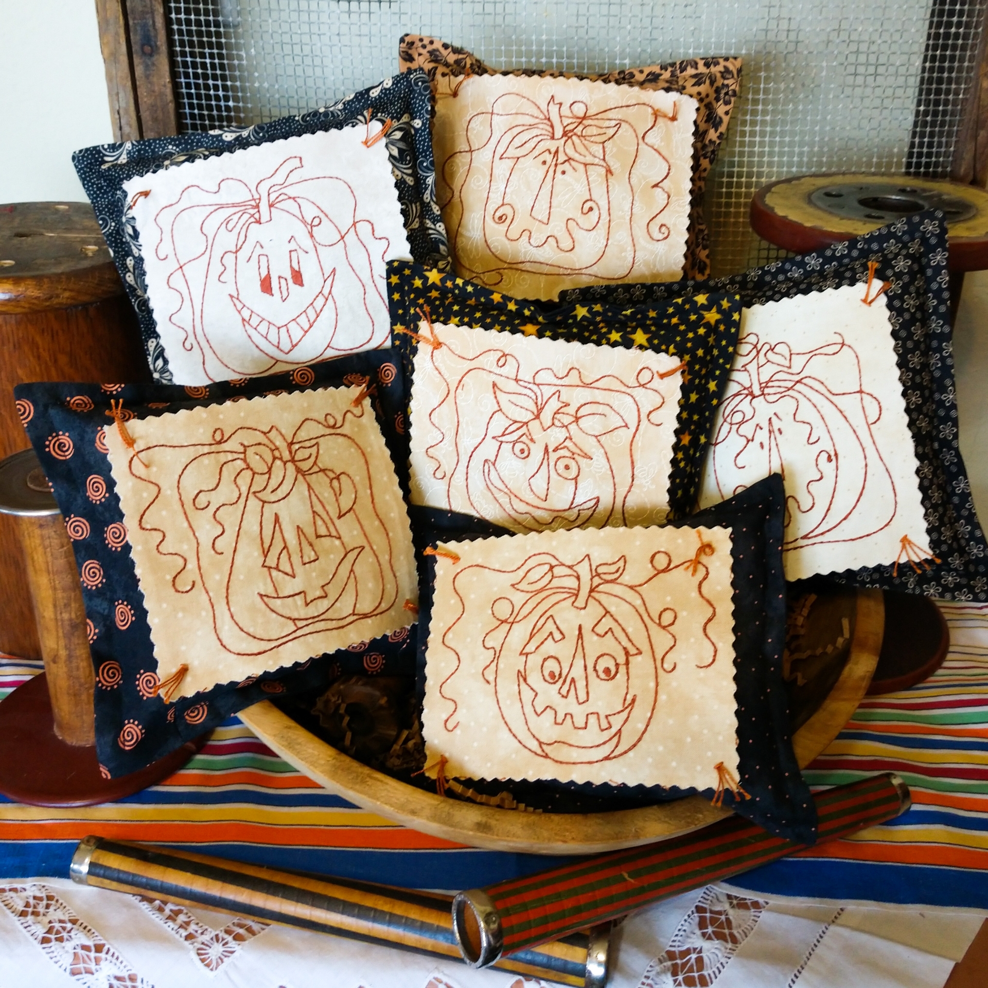 Pumpkin Patch Stitchery - Hand Embroidery Pattern - Shipped