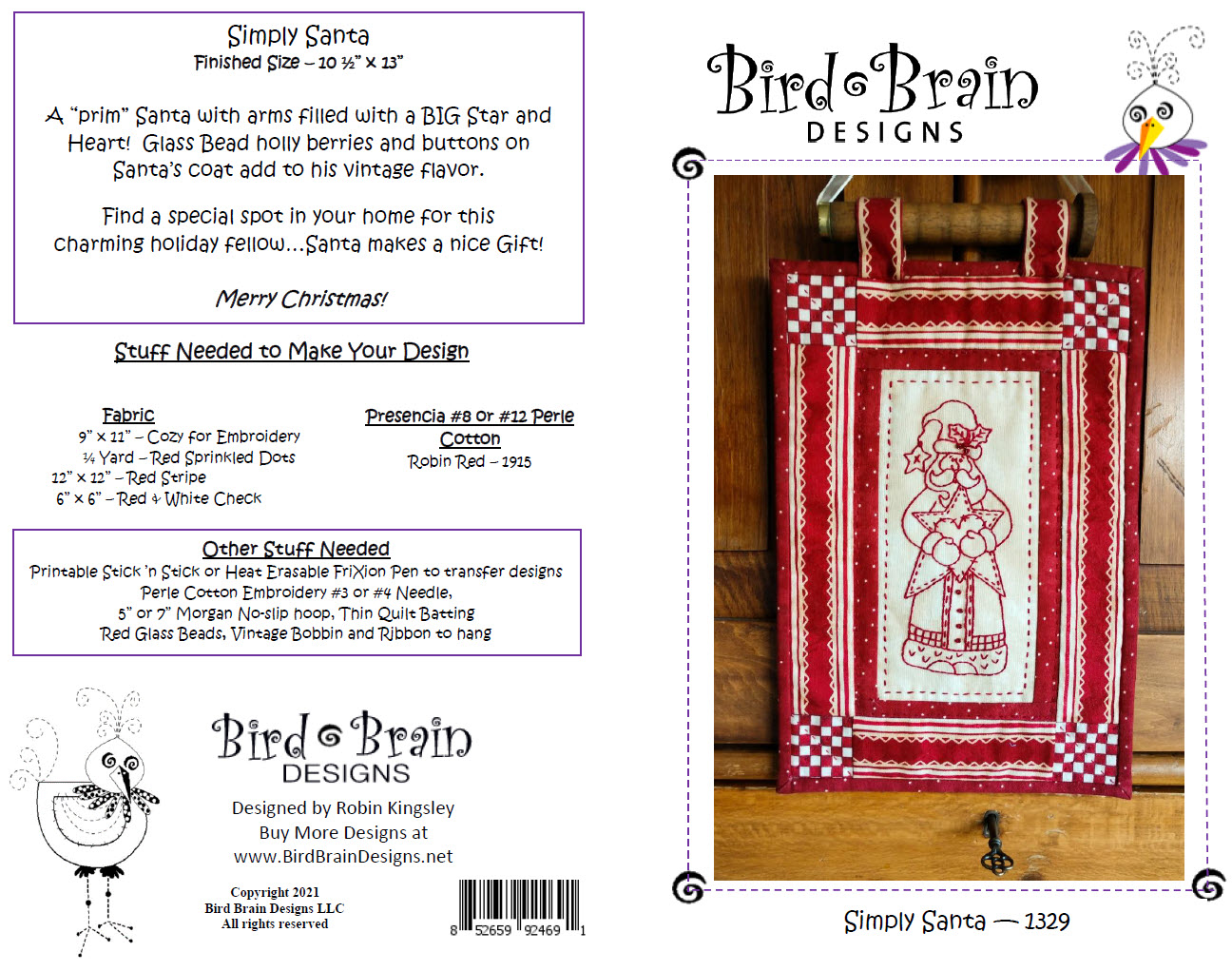 Simply Santa - Hand Embroidery Kit