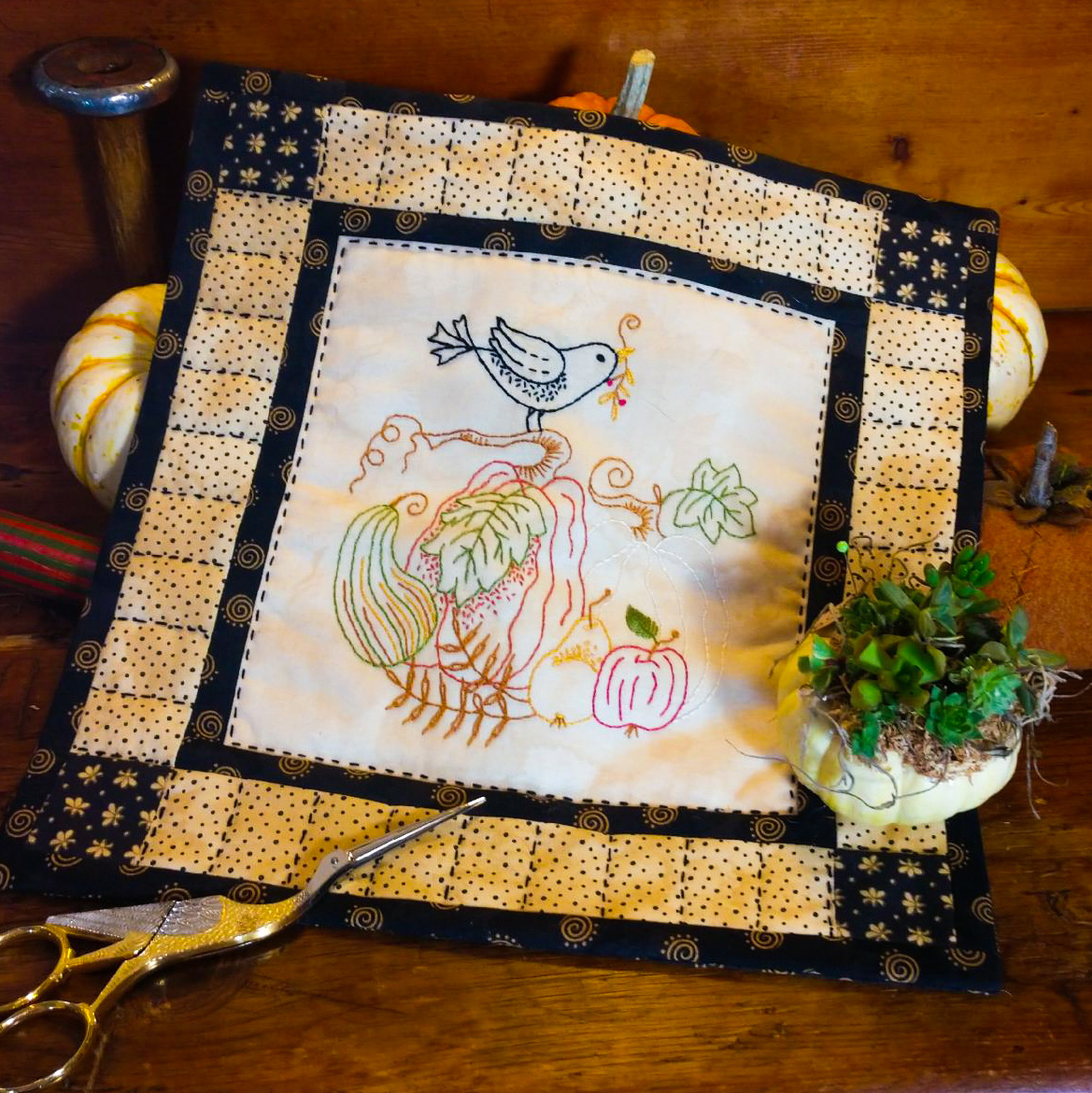 Autumn Harvest - Hand Embroidery Complete Kit