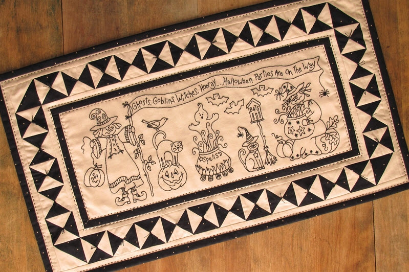Witches Hooray Table Runner - Hand Embroidery Complete Kit