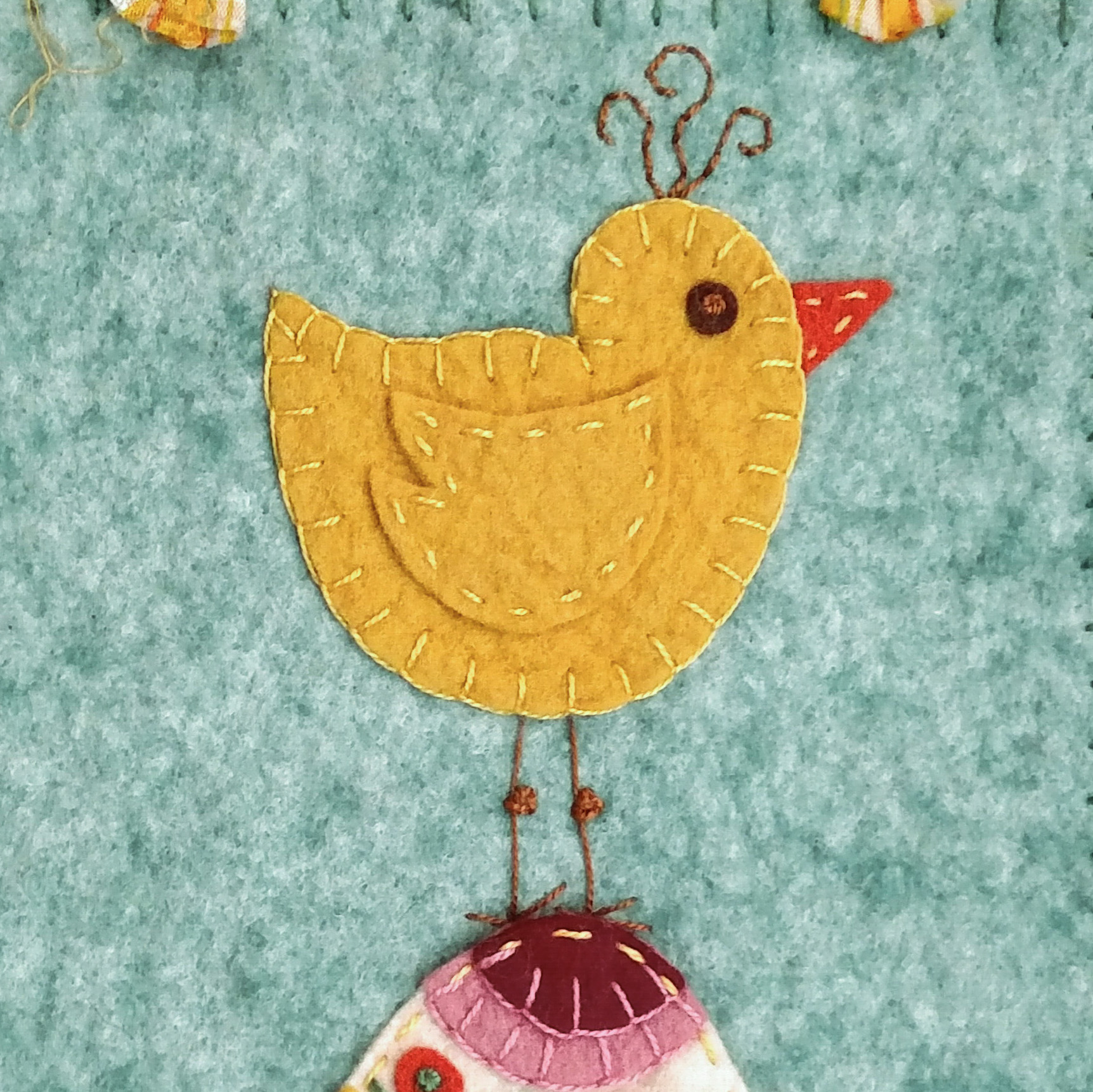 Chick on Egg - Wool Applique Complete Kit