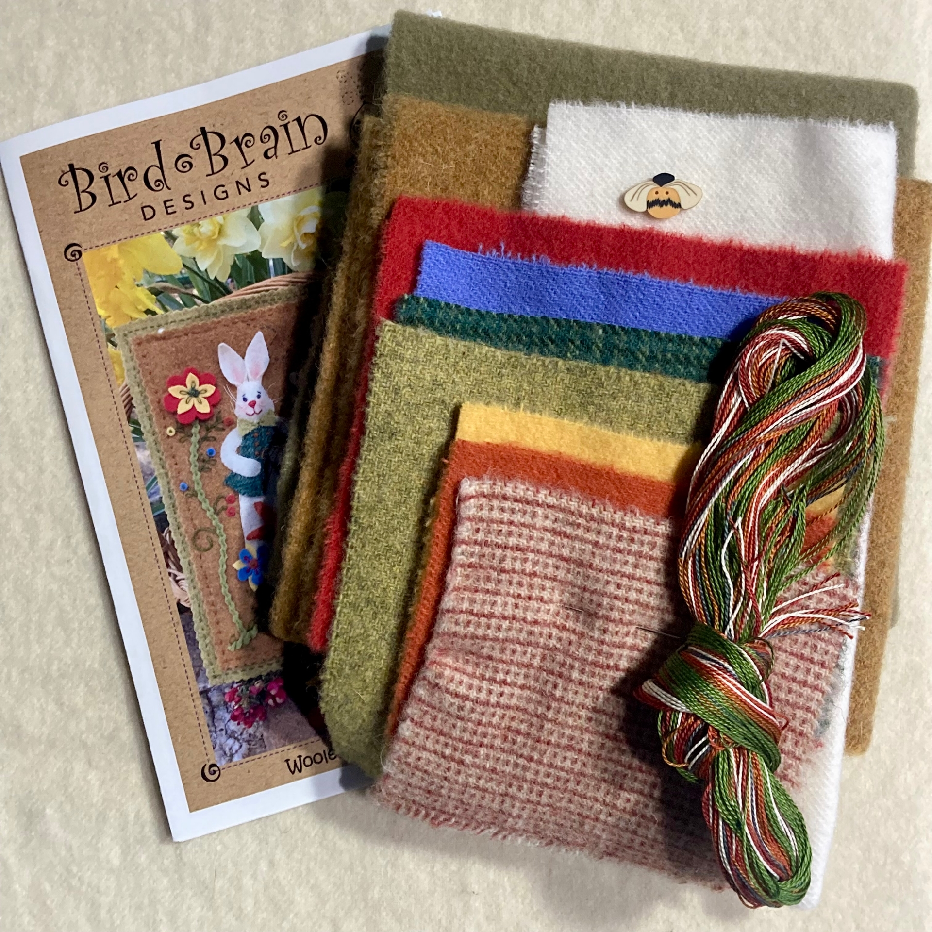 Woolen Bunny Garden - Wool Applique Complete Kit