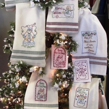Tea Towel Embroidery Designs and Patterns