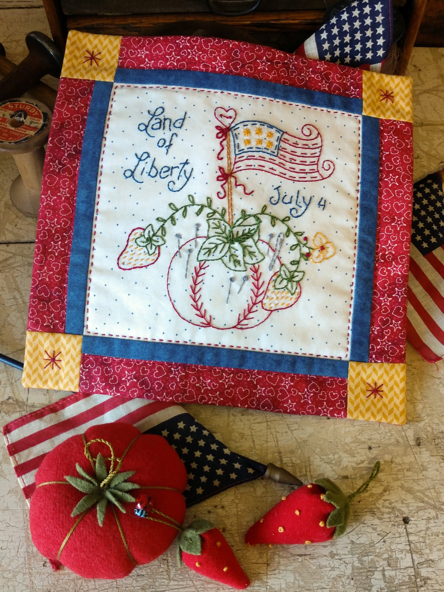 Land of Liberty - Hand Embroidery Complete Kit