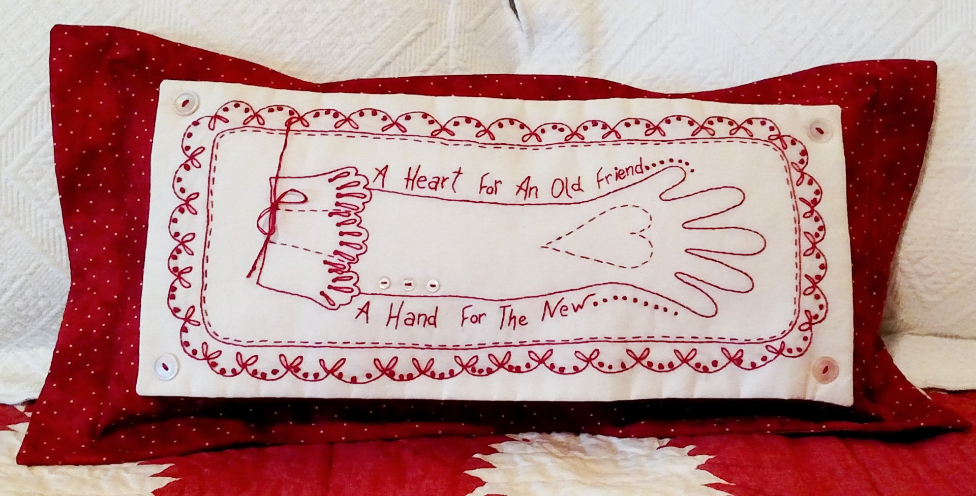 A Heart for an Old Friend - Hand Embroidery Complete Kit