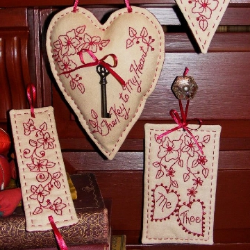 Unique and Creative RedWork Designs, RedWork Patterns and Embroidery Kits