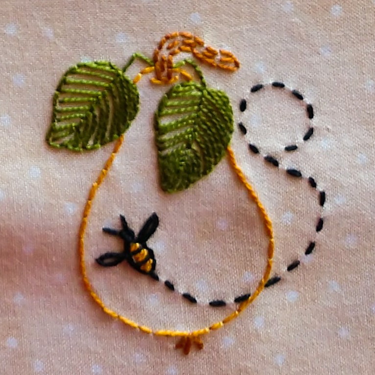 Garden Bounty Mini Quilt - Hand Embroidery Complete Kit