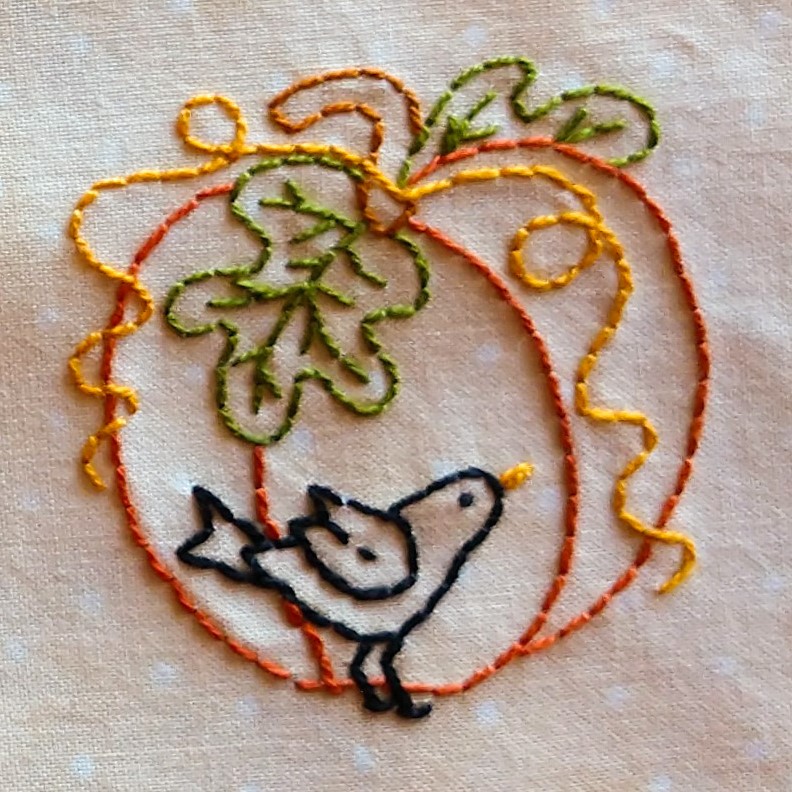 Garden Bounty Mini Quilt - Hand Embroidery Complete Kit