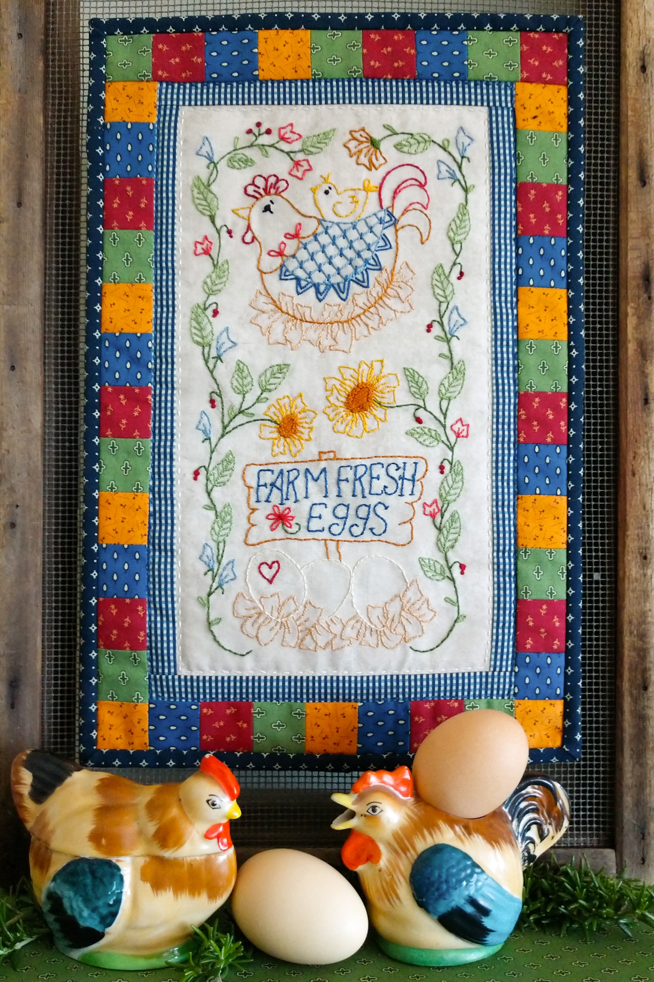 Farm Fresh Eggs - Hand Embroidery Complete Kit