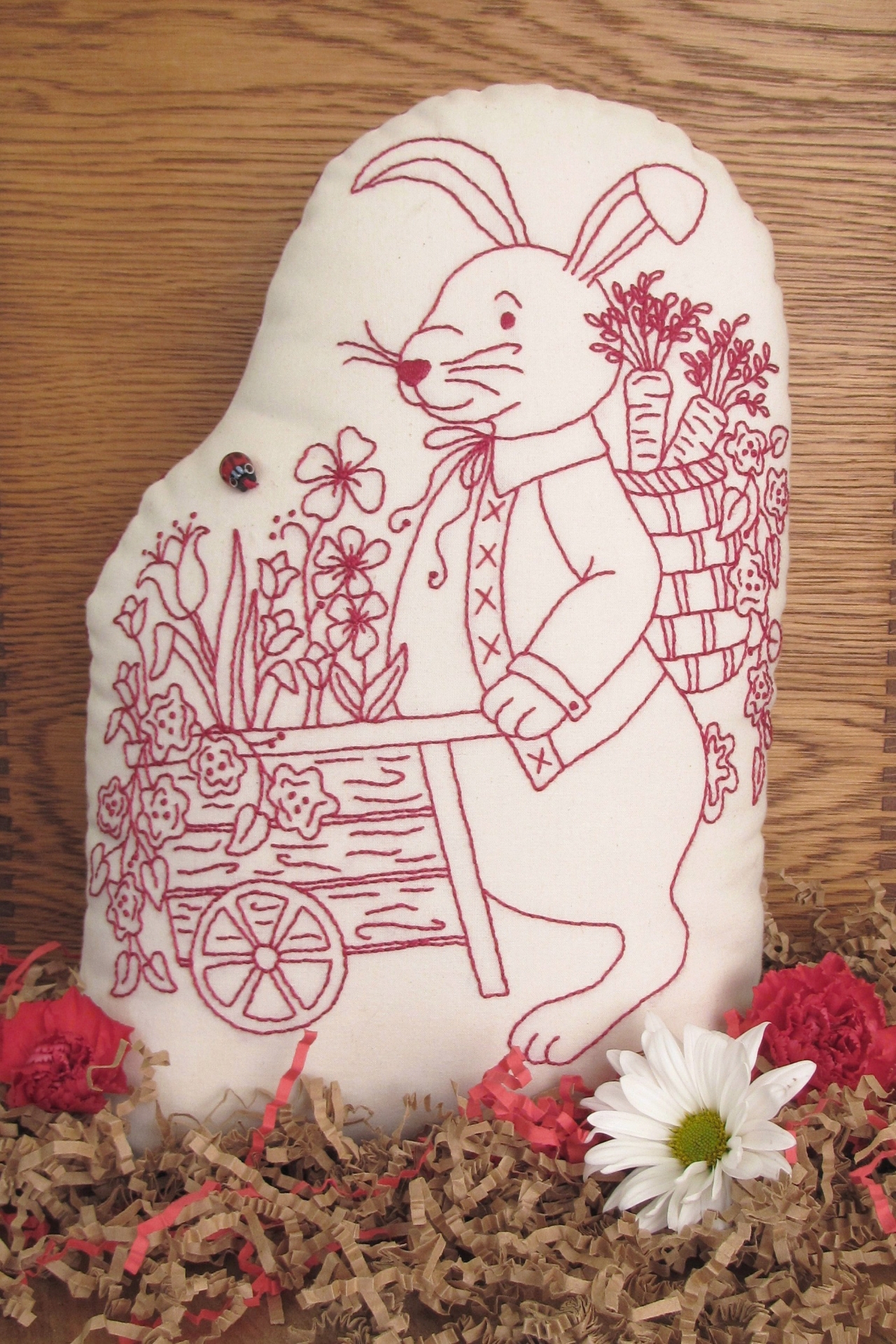 Bunny Rabbit Door Stop - Hand Embroidery Complete Kit