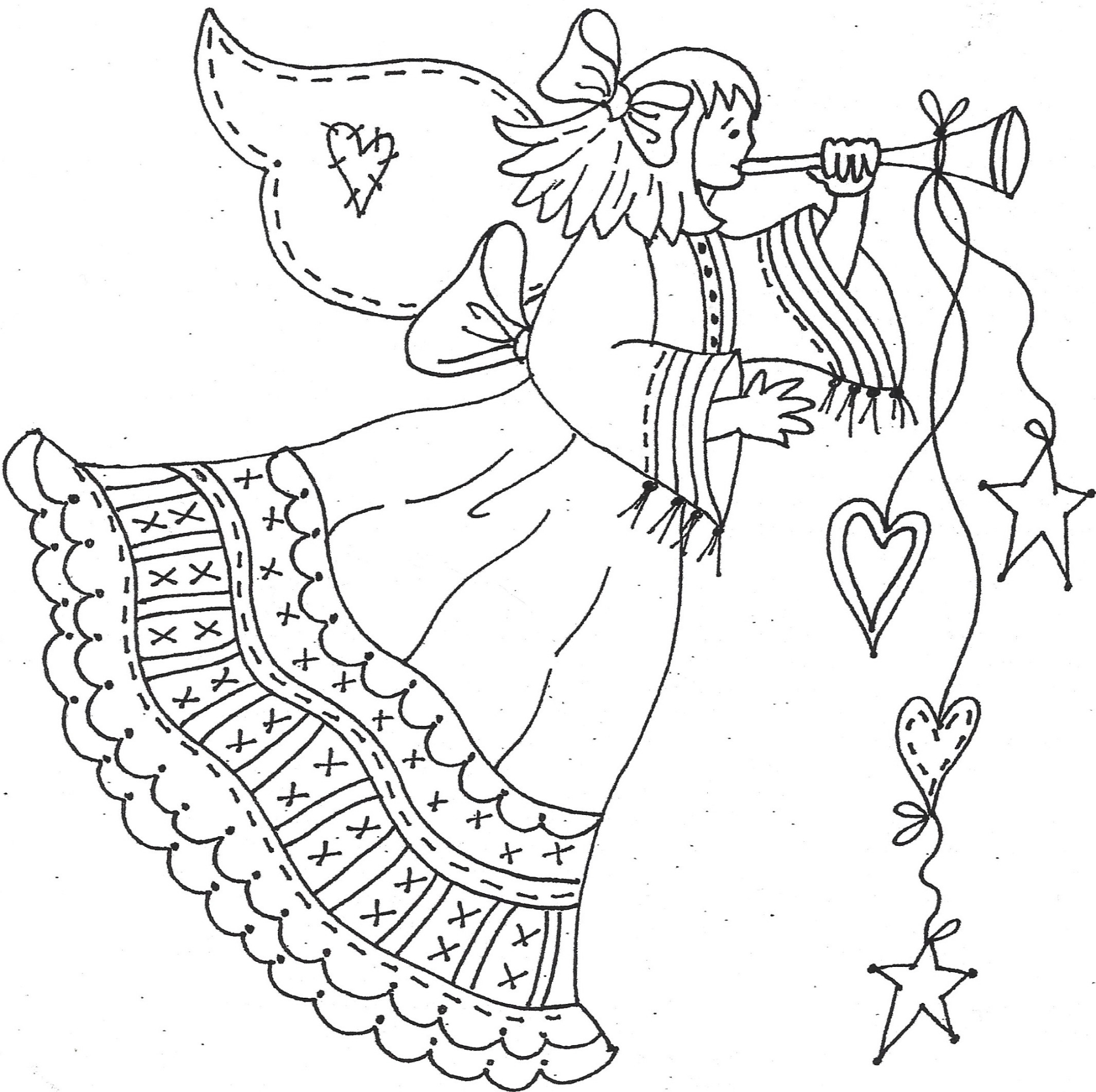 Herald Angel - Hand Embroidery Complete Kit