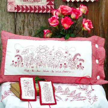 Unique and Creative RedWork Designs, RedWork Patterns and Embroidery Kits