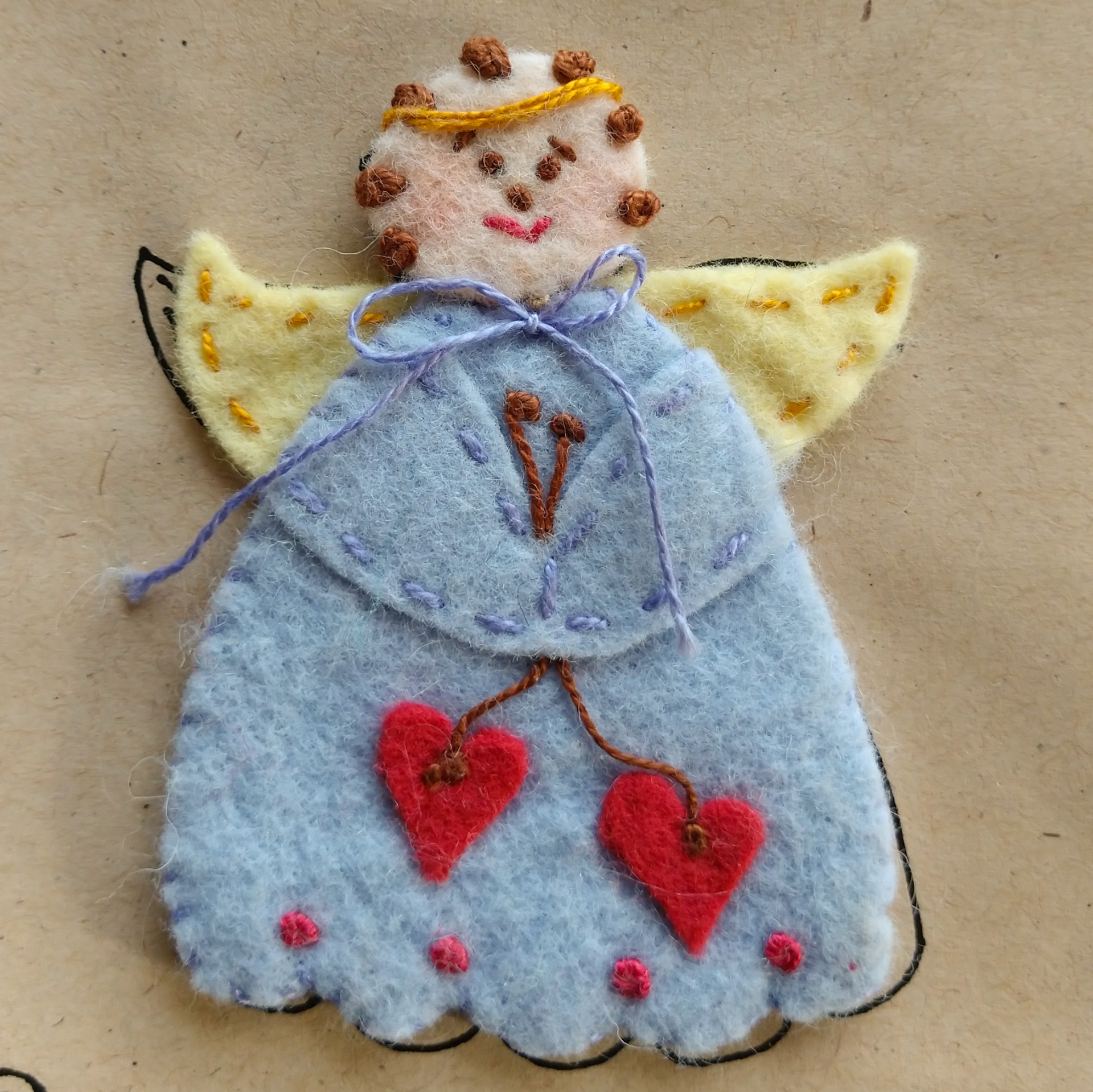 Everyday Angels - Wool Applique Pattern - Download