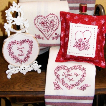 Unique and Creative RedWork Designs, RedWork Patterns and Embroidery Kits