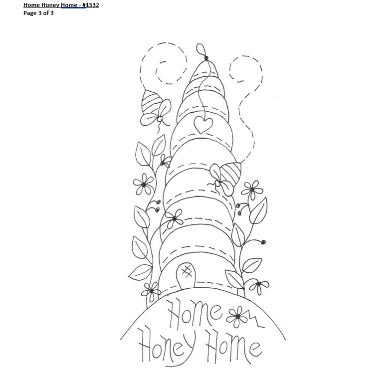 Home Honey Home - Hand Embroidery Pattern - Download