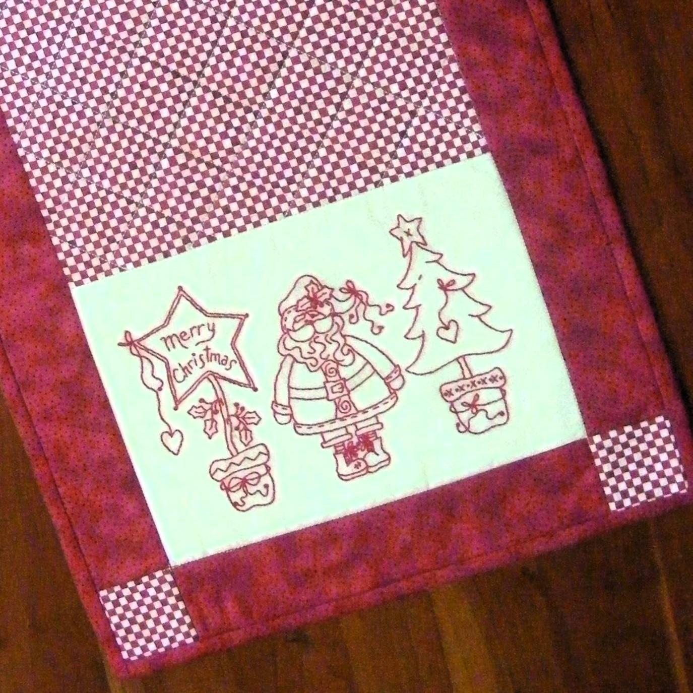 Christmas & New Year Table Runner - Hand Embroidery Pattern - Shipped