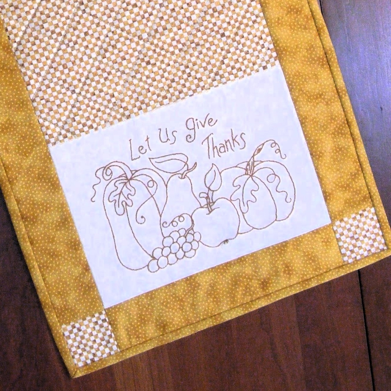 Halloween & Thanksgiving Table Runner - Hand Embroidery Pattern - Shipped