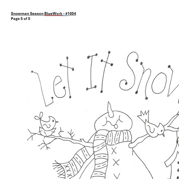 Snowman Season - Hand Embroidery Pattern - Shipped