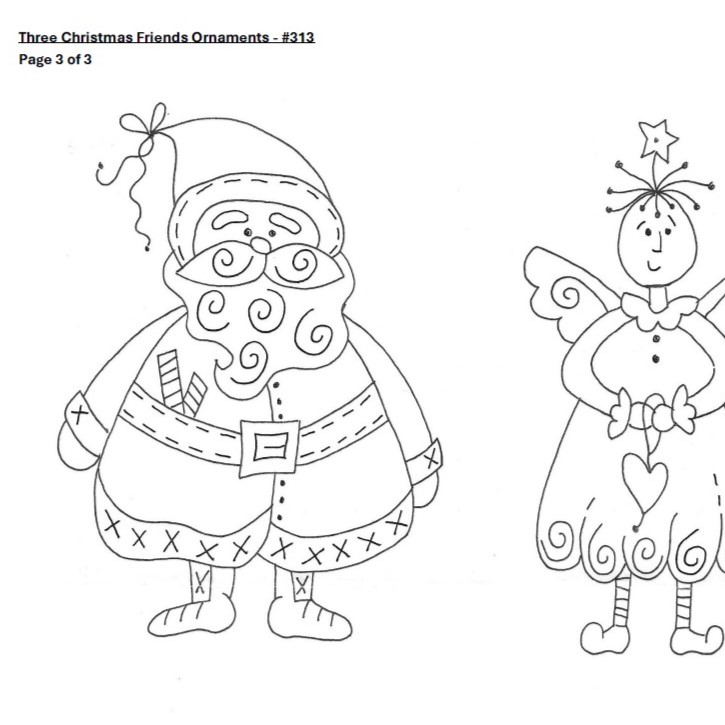 Three Winter Friends Ornaments - Hand Embroidery Complete Kit